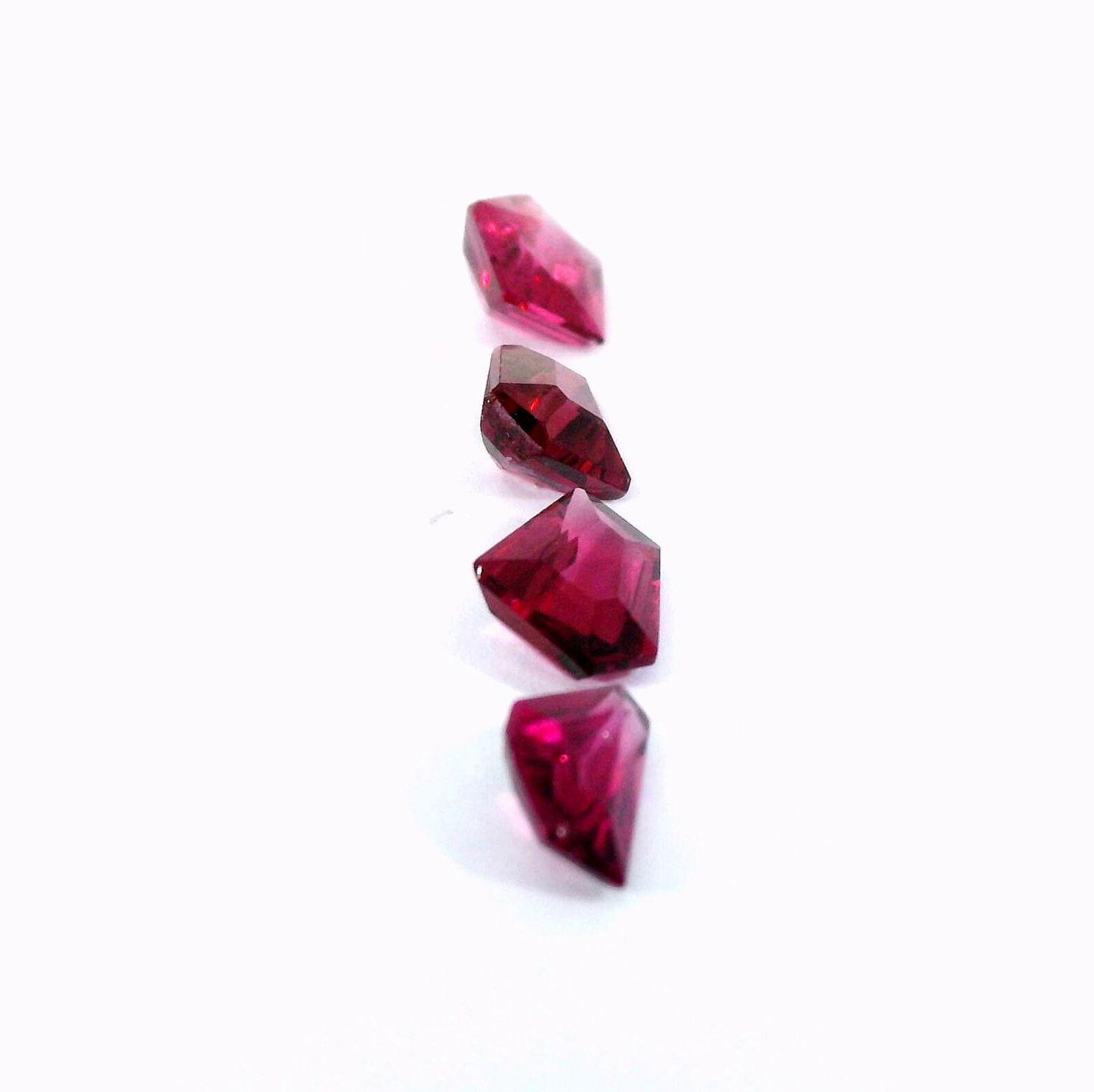 2.30cts - Natural Mogok Red Spinel-4x6x3 Mm - Fancy Cut-4pcs -red Color ...