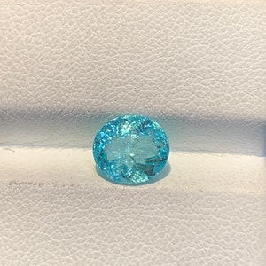 2.21ct GIA Certified-gorgeous PARAIBA Tourmaline 8.71x 7.72mm Oval Cut Loose Gemstone watch ...
