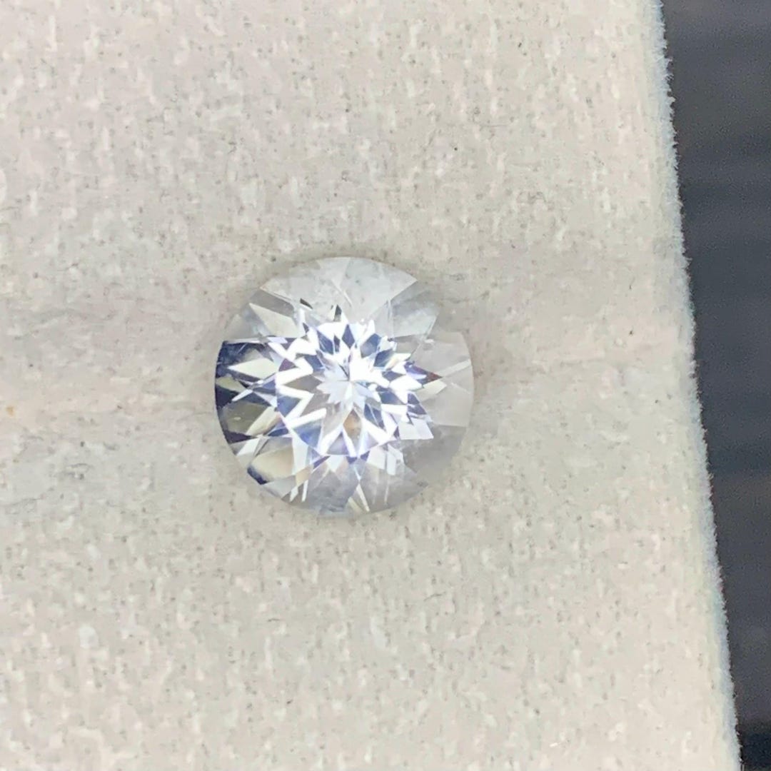 Natural White Petalite | 2.09 Carats | Round Cut 9.1x9.1mm | Colorless ...