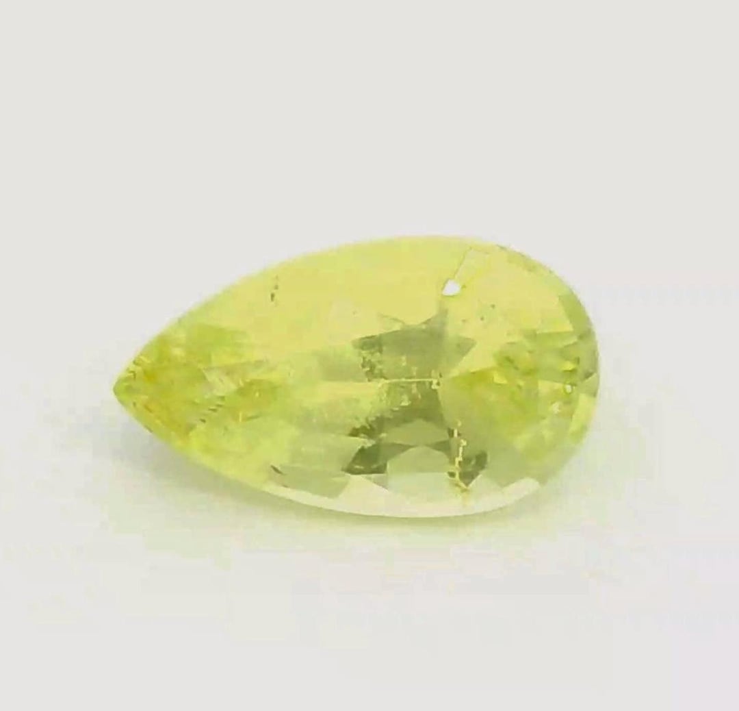 Natural Chrysoberyl 1.16ct | Pear Cut | Greenish Yellow | VSI Clarity ...