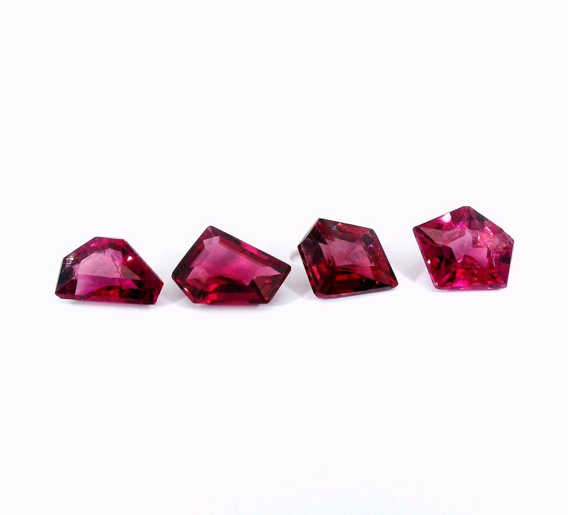 2.30cts - Natural Mogok Red Spinel-4x6x3 Mm - Fancy Cut-4pcs -red Color ...