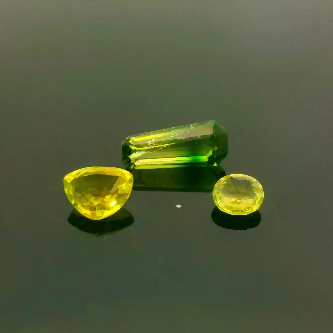 Natural Canary Toumaline | 4.35cts | 3 Pcs | Mozambique | Loose ...