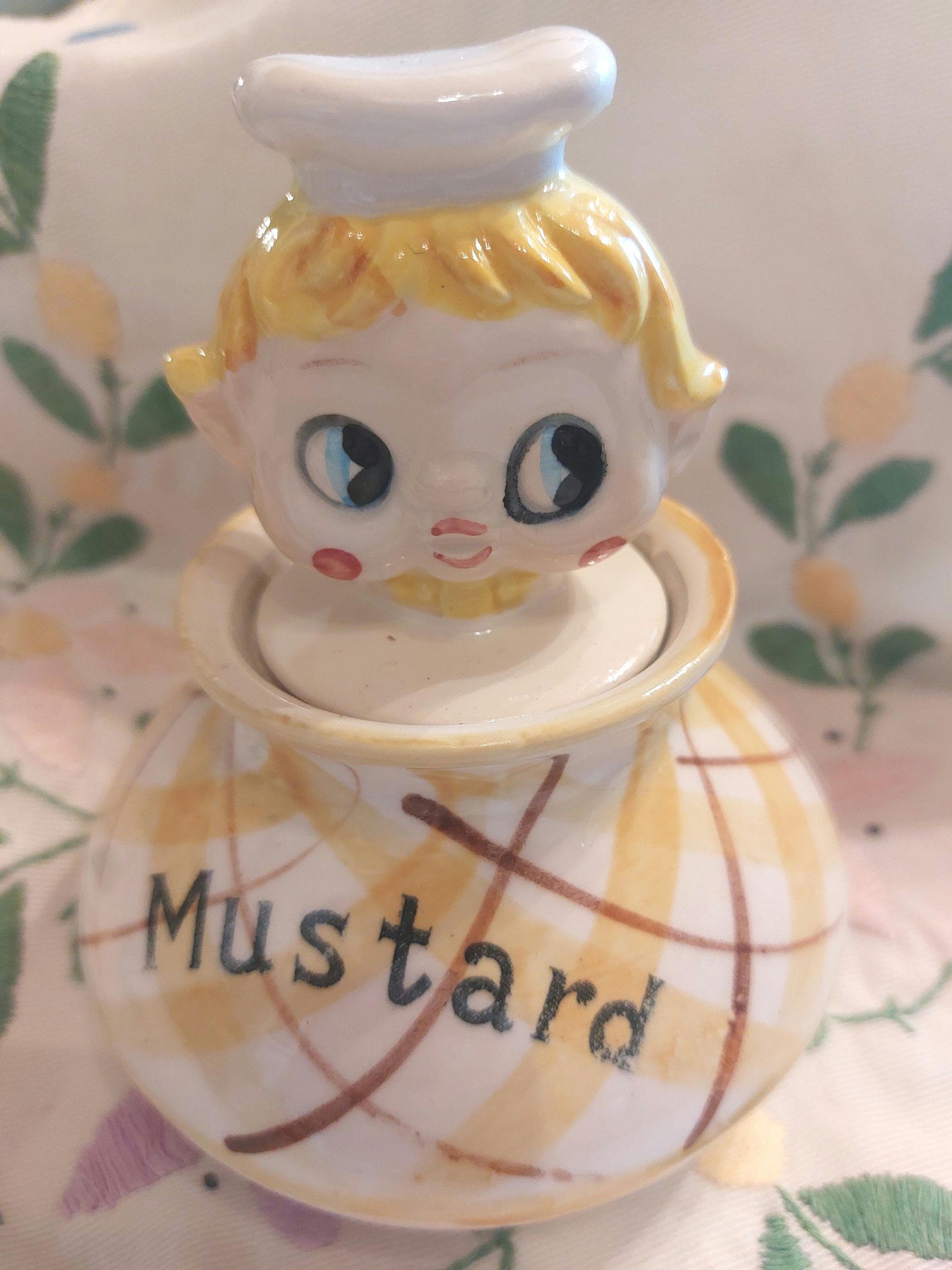 Vintage Anthropomorphic Mustard Condiment Jar - Etsy