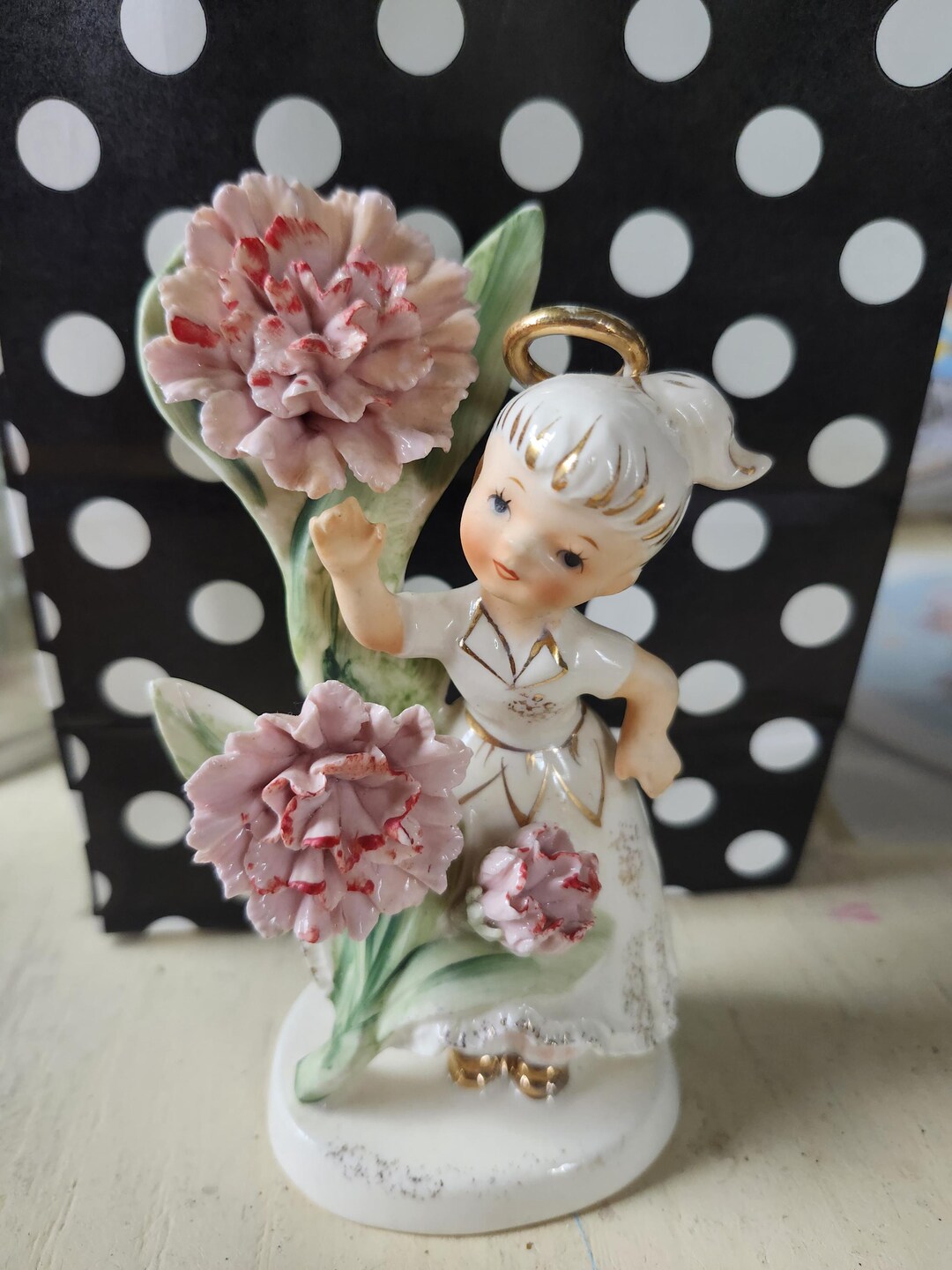 Lefton Vintage May Flower of the Month Girl Figurine - Etsy