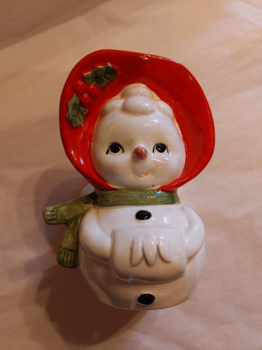 Vintage Lefton Snowman Napkin Holder - Etsy