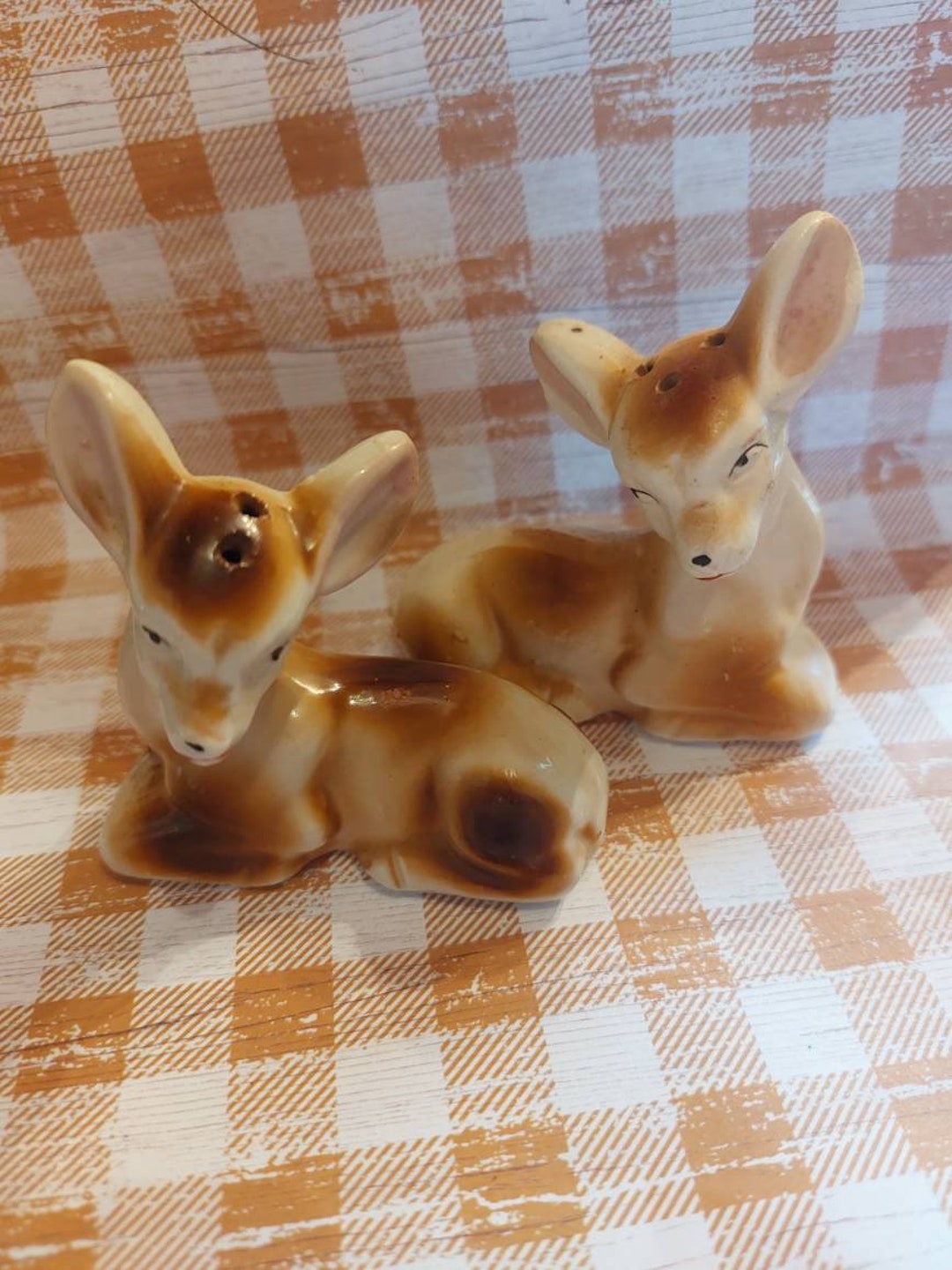 Vintage Deer Salt and Pepper Shakers - Etsy