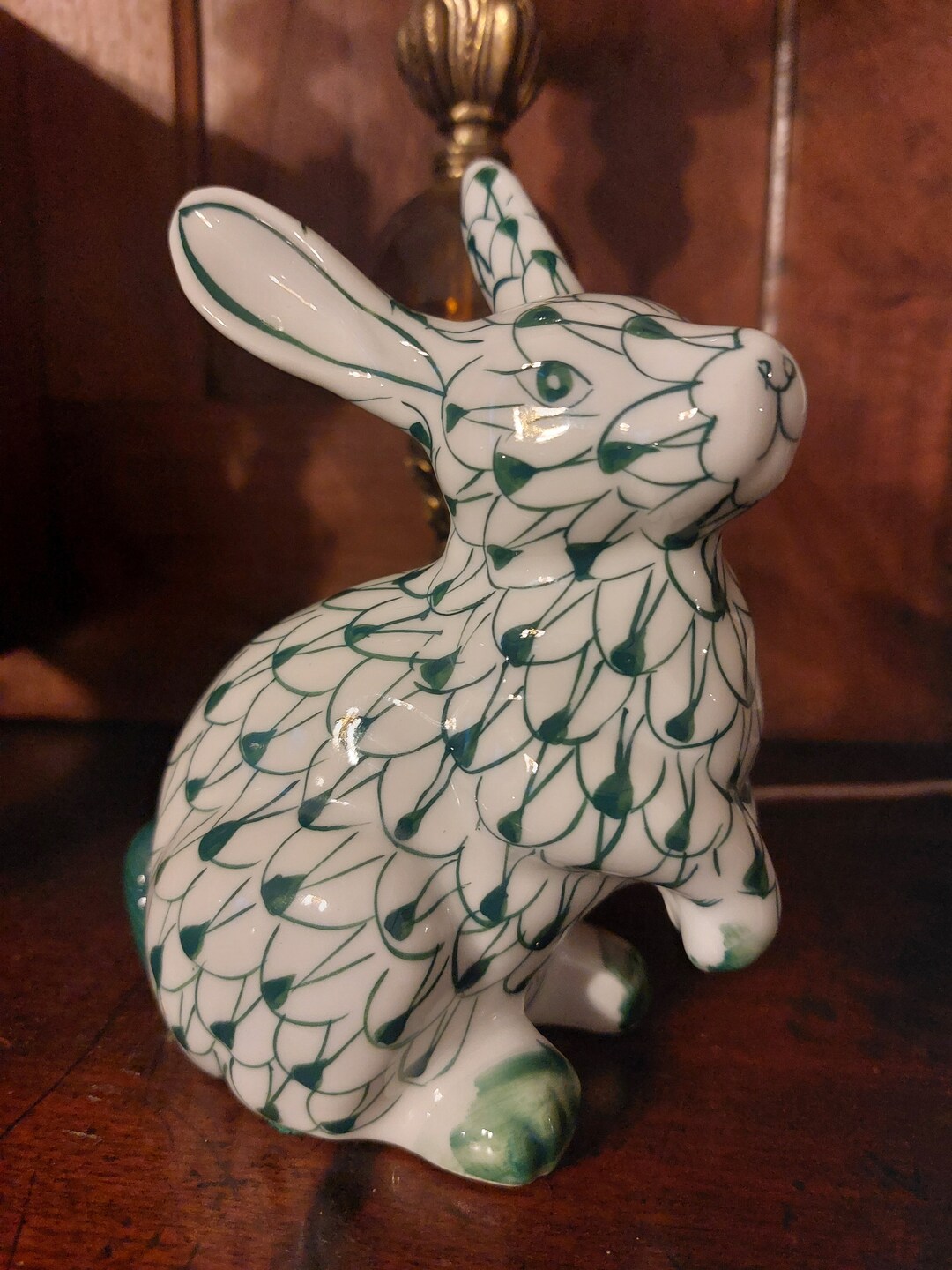 Vintage Fishnet Bunny Rabbit Figurine by Andrea by Sadek. - Etsy