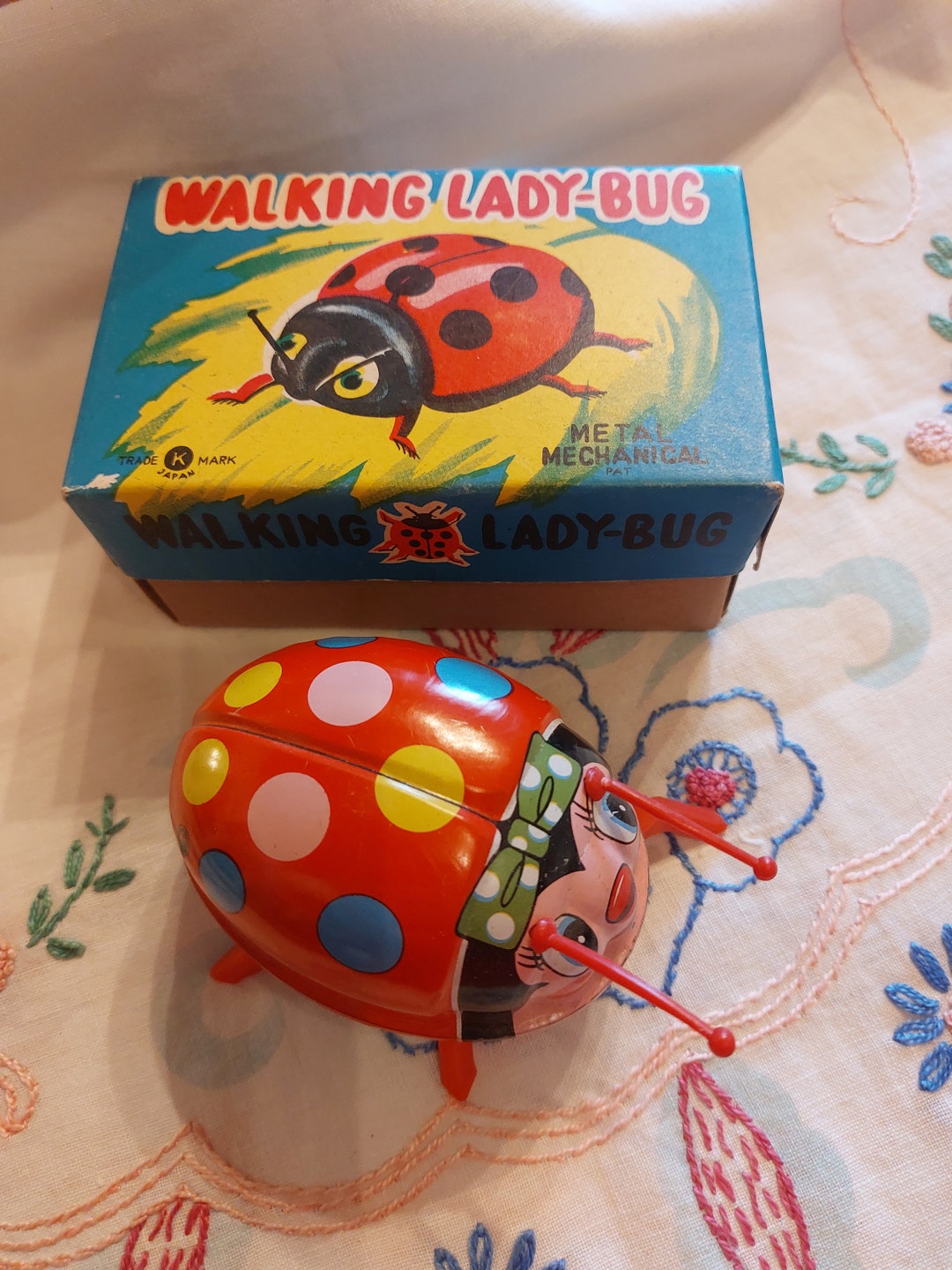 Vintage Japan Wind up Tin Ladybug - Etsy
