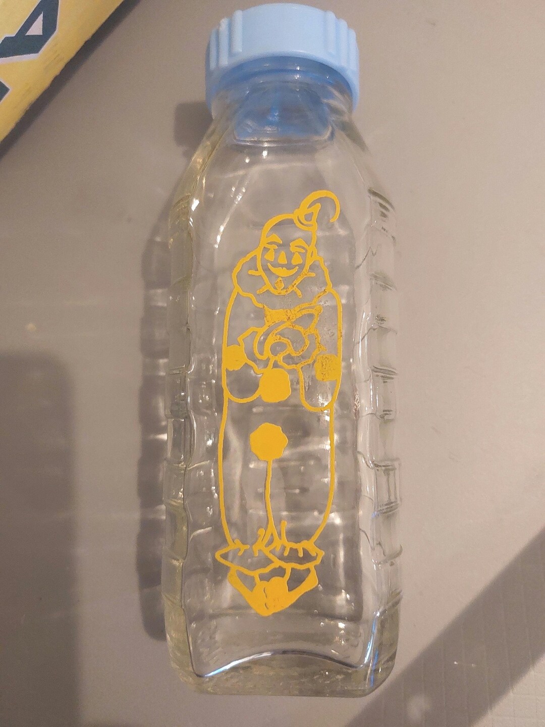 Samuel Collett Glass Baby Bottle With Clown - Etsy