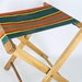 Vintage Folding Wood + Striped Cloth Stool - Camping Chair - Etsy