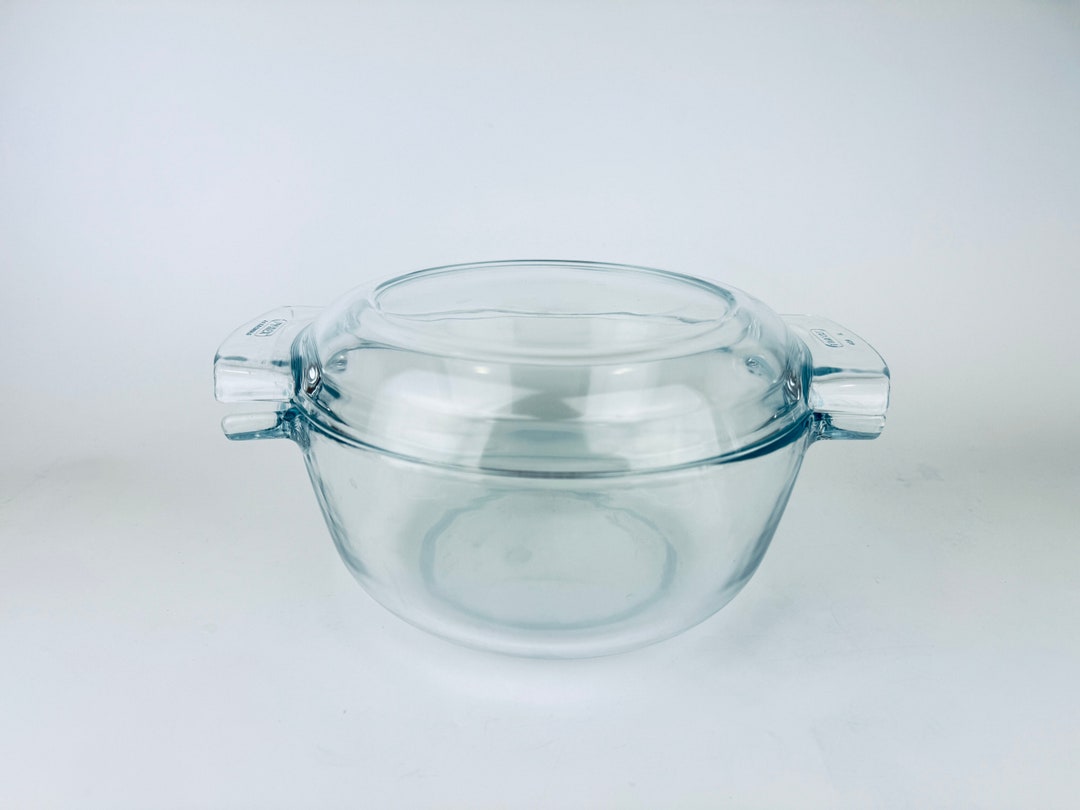 Vintage PYREX De Corning Round Clear Glass Casserole Dish - #454 - Etsy
