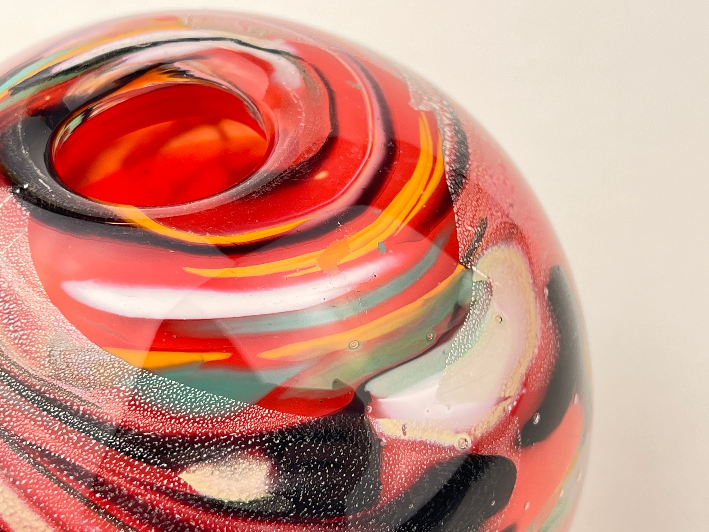 Vintage Zotto Studio Handblown Art Glass Vase Controlled | Etsy