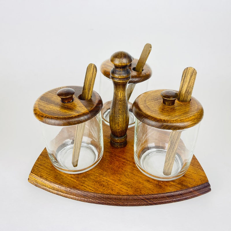 Wood Condiment Caddy - Etsy
