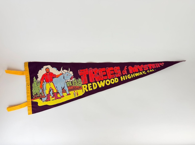 Vintage American Souvenir Tapered Felt Pennant/wall Hangings - Sold ...