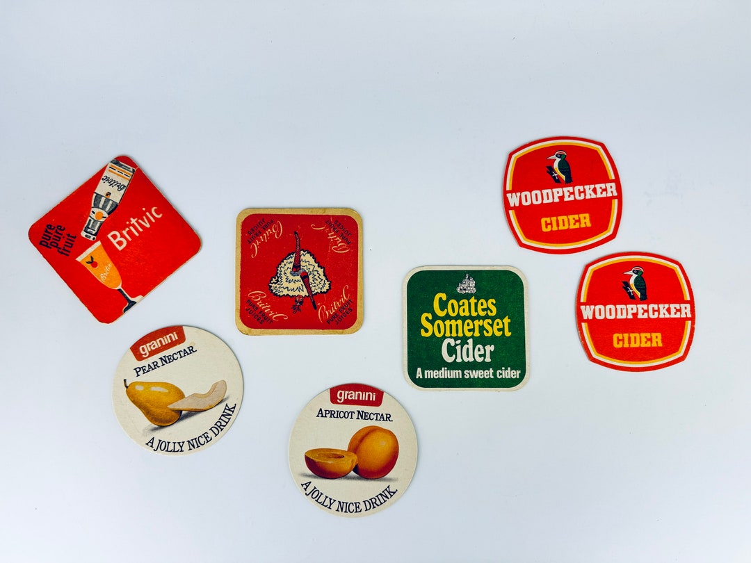 Vintage English 'cider/fruit Juice' Coasters - Beer/cocktail Mat - Sold ...