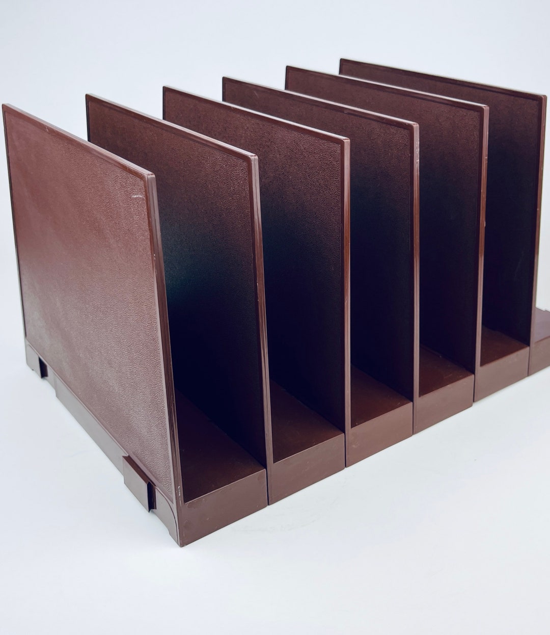 Vintage Brown Plastic File Organizer - Starmark - "file-mate" No. 9535 ...