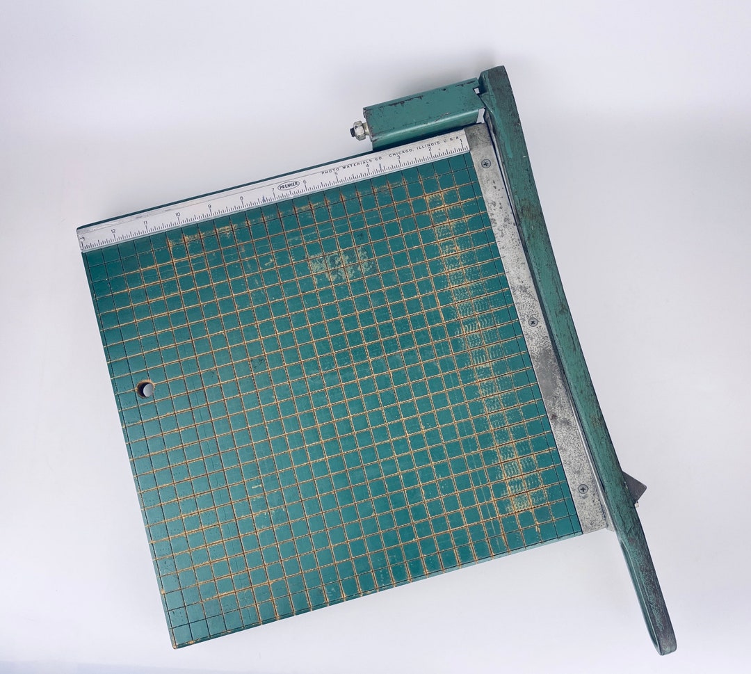 Vintage Wood + Metal Paper Cutting Board/guillotine - Premier - Photo ...