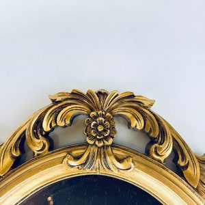 Vintage Hollywood Regency Gold Gilt Oval Wall Mirror - Made in Canada ...