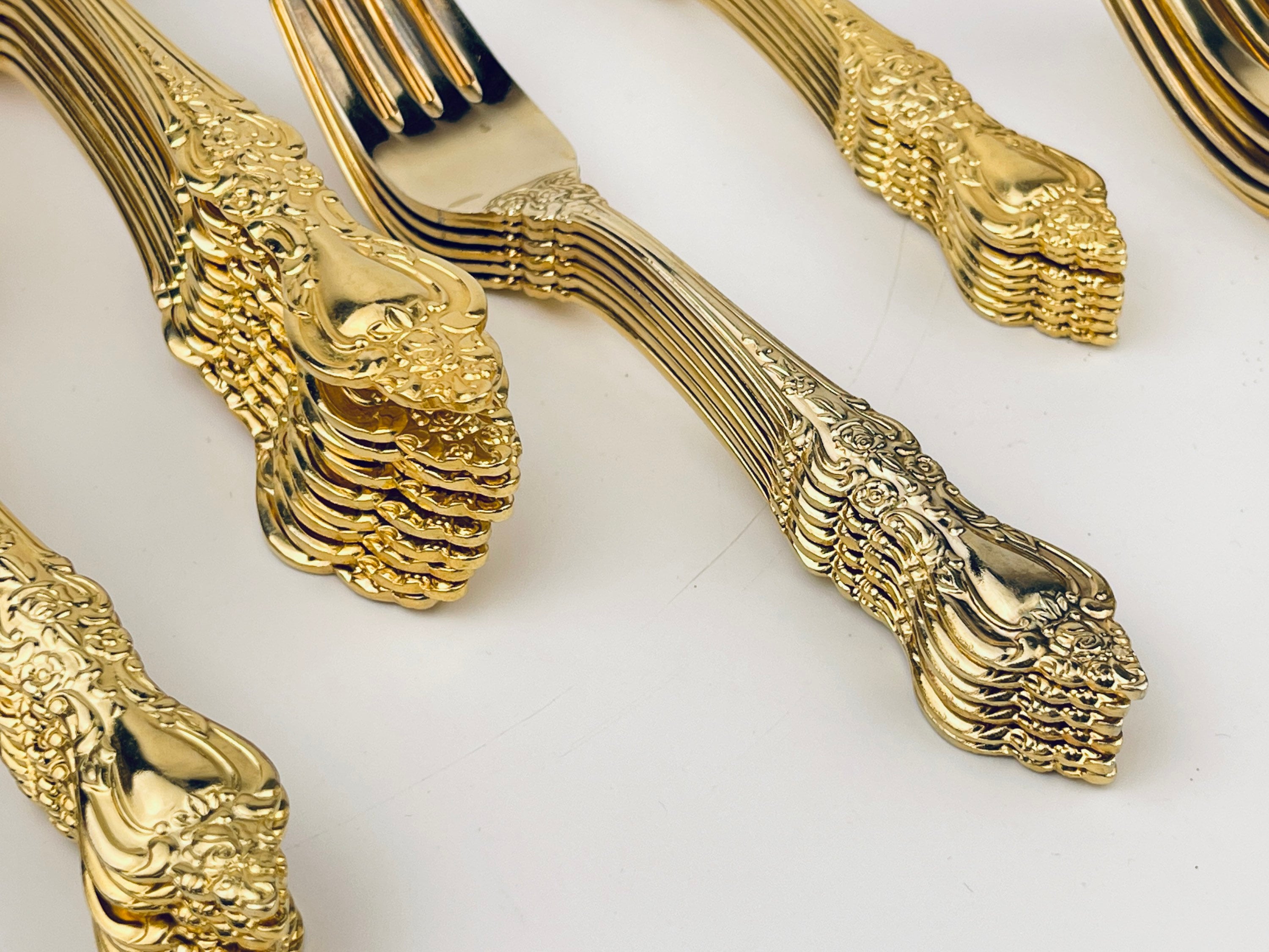 Vintage Ornate Gold Plated Northcraft + Royal Sealy Flatware/silverware ...
