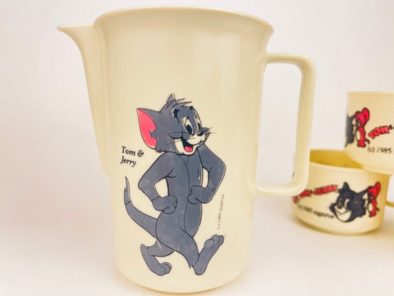 Vintage Tom Jerry Pitcher Plastic Cup Set Made in | Etsy