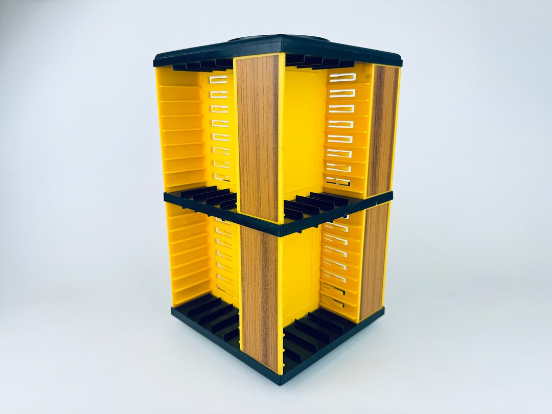 Vintage 'MATAX' Double Decker Rotating Cassette CD Rack Organizer ...