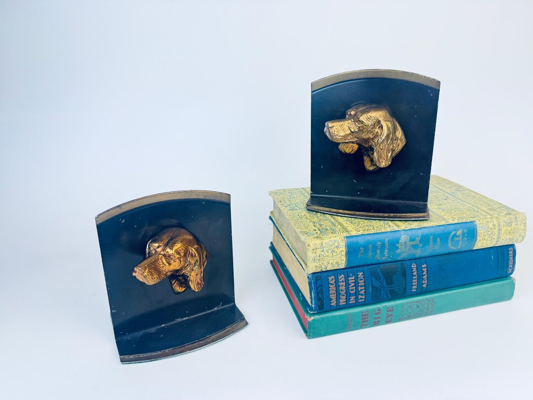 Vintage Spaniel Dog Metal Bookends - Set of Two (2) - Etsy