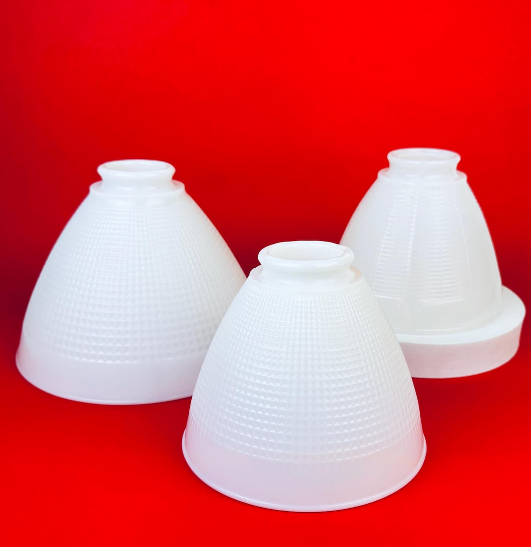 Vintage 'corning' Milk Glass Lamp Shades - Torchiere Lamp Shade ...