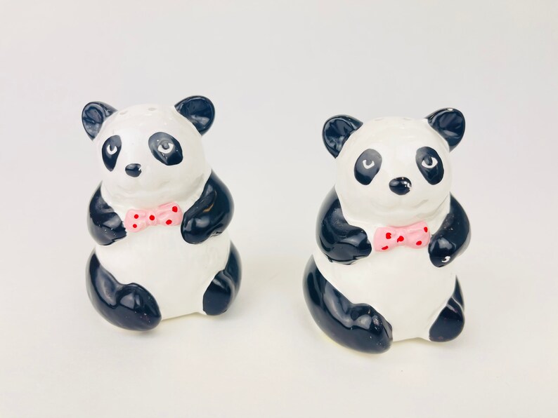 Vintage 'Fancy' Panda Salt Pepper Shakers Set of 2 | Etsy