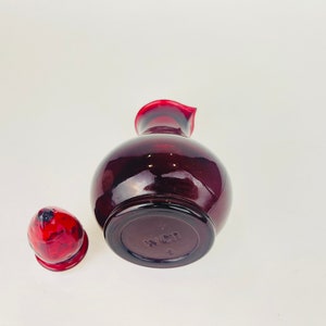 Vintage Ruby Red Avon Perfume Decanter Strawberry Top - Etsy