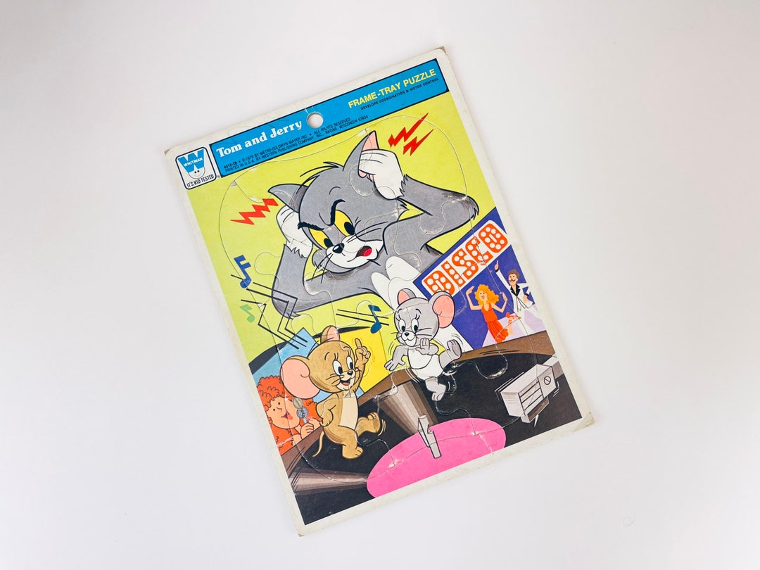 Vintage Tom Jerry Frame-tray Puzzle Whitman 'its Kid Tested' Disco - Etsy