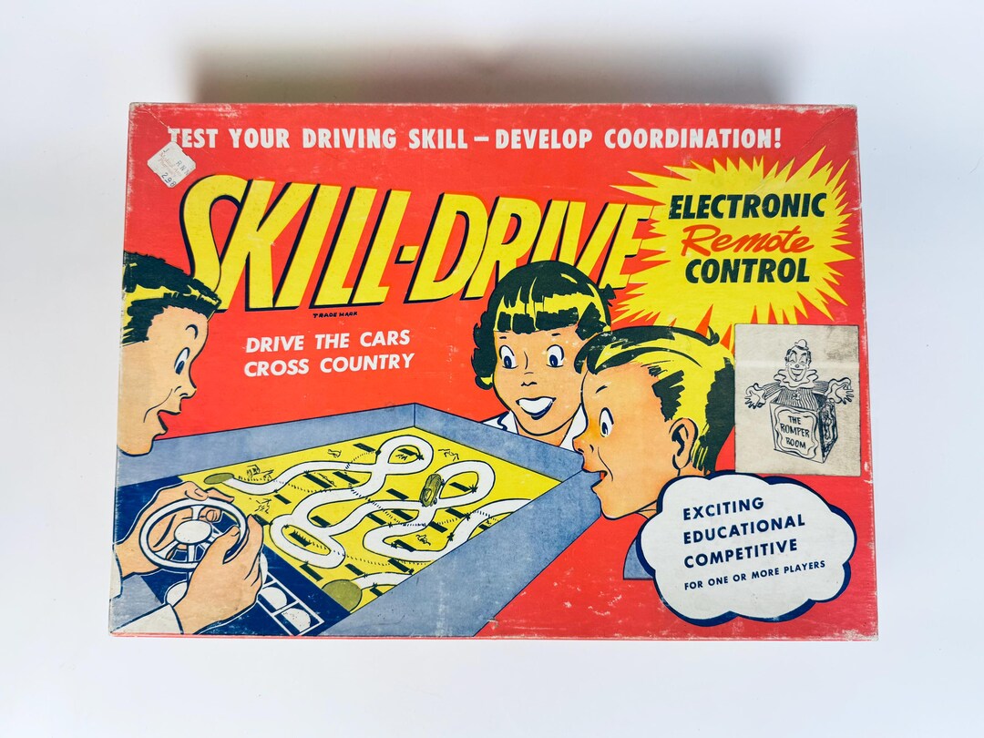 Vintage 1950s Magnetic Skill-drive Board Game — Drive Yourself Cross ...