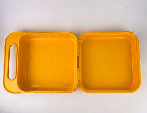 Vintage Yellow 'Tupperware' Plastic Lunch Box - Made … - Gem