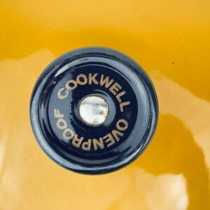 Vintage Ovenproof Cookwell Cast Iron Dutch Oven/stock Pot Yellow Black ...