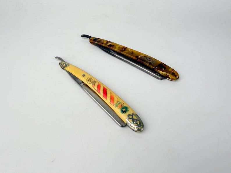 Vintage 1930s-50s Yellow & Faux Tortoiseshell Celluloid Handle Barber ...