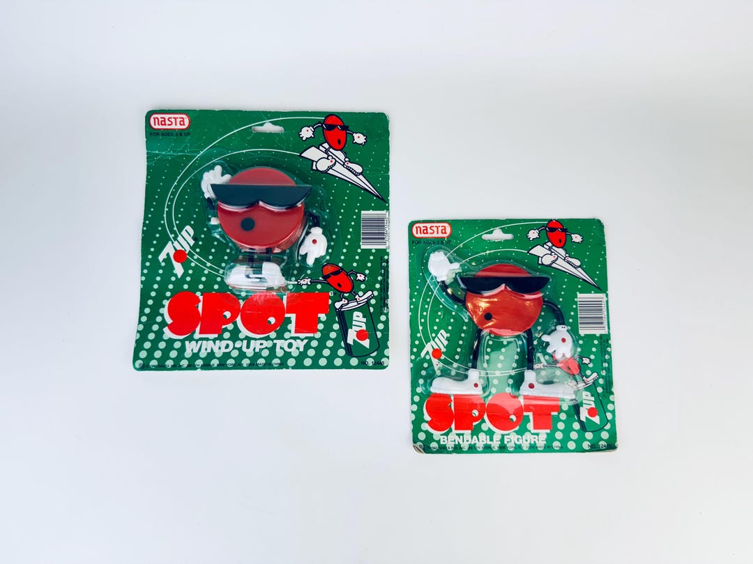 Vintage 1980s Red Spot 7UP Bendable or Wind‑up Toy – Retro Beverage ...