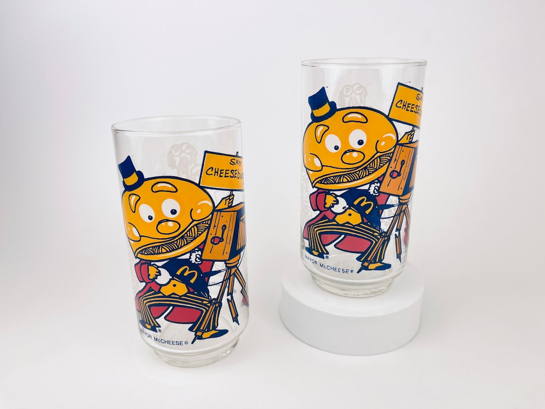 Vintage Mcdonald's 'mayor Cheese' + 'captain Crook' Glass Tumblers ...