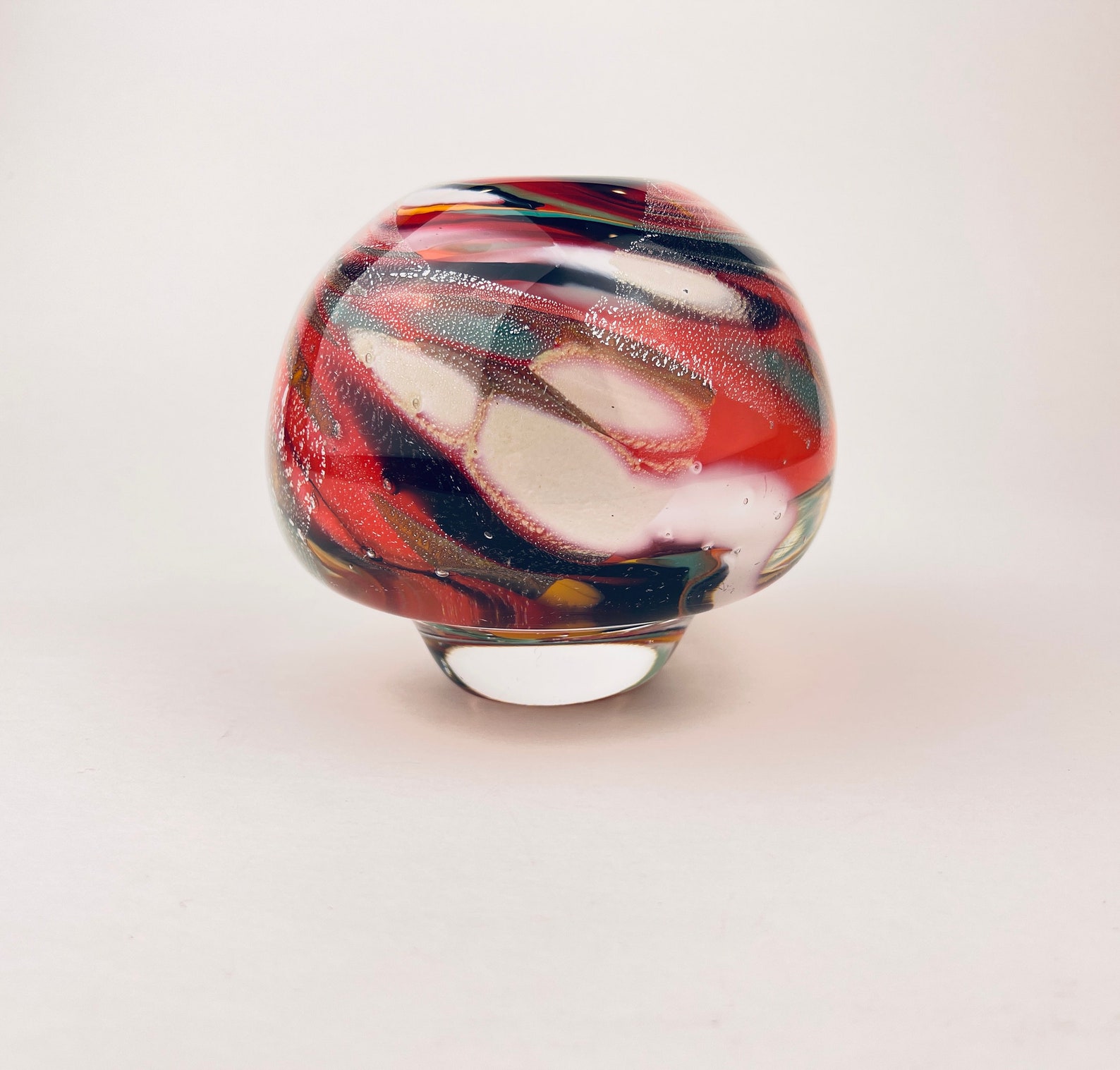 Vintage Zotto Studio Handblown Art Glass Vase Controlled | Etsy