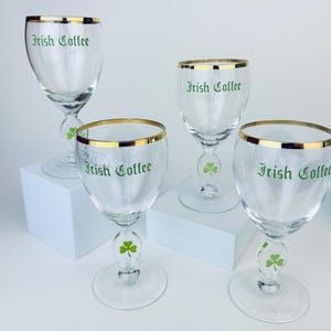 Vintage Irish Coffee Gold Rimmed Pedestal Glasses/goblets - Sets Sold ...