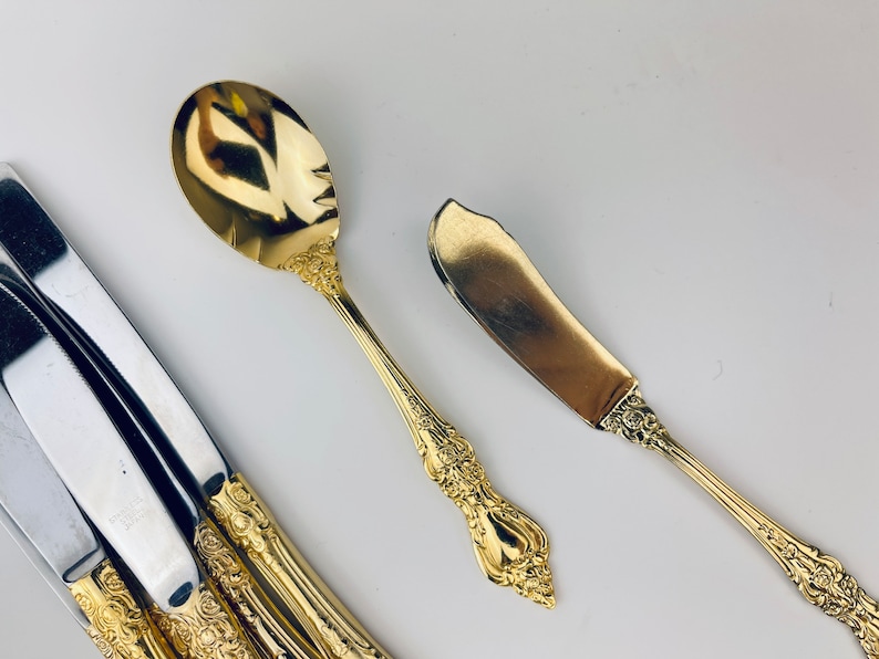 Vintage Ornate Gold Plated Northcraft Flatware/silverware - Etsy