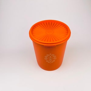 Vintage Harvest Orange Plastic Tupperware Countertop Servalier ...
