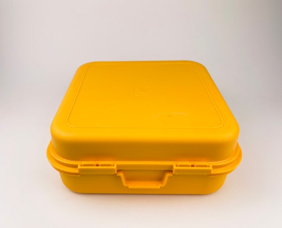 Vintage Yellow 'Tupperware' Plastic Lunch Box - Made … - Gem
