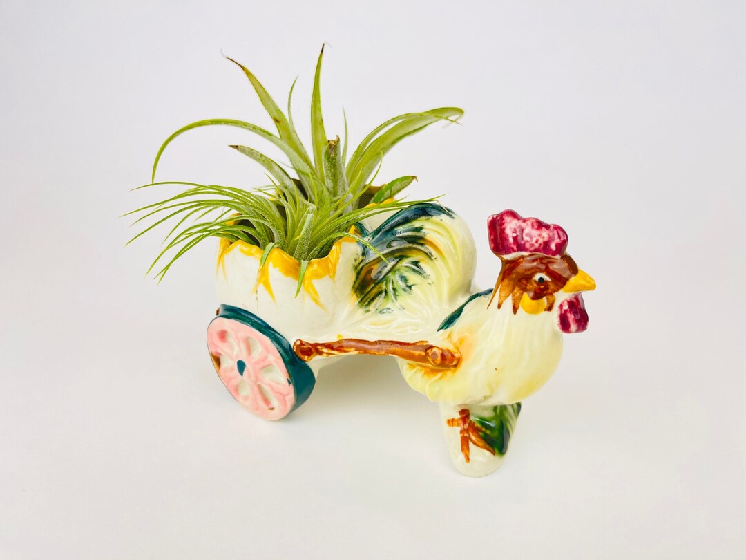 Vintage Hand Decorated 'florart' Ceramic Rooster Egg - Etsy