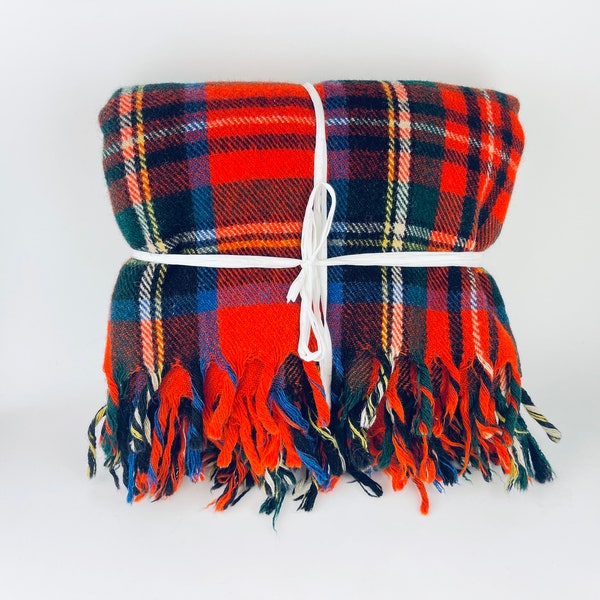 Red Plaid Blanket - Etsy