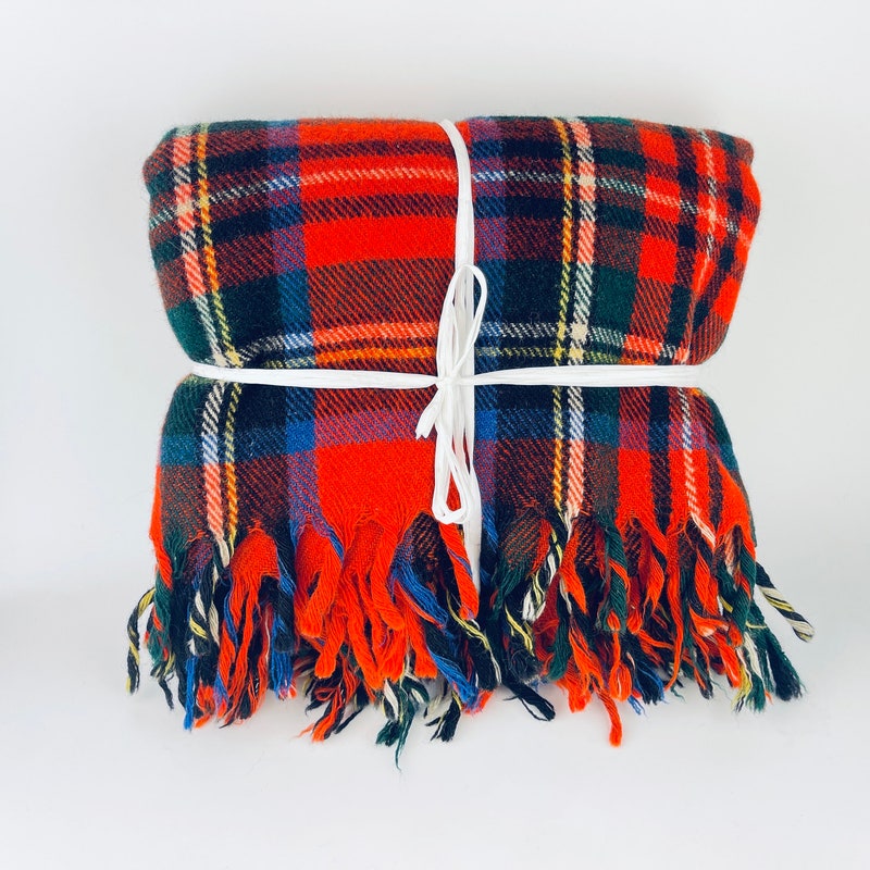 Red Plaid Blanket - Etsy