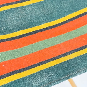 Vintage Folding Wood + Striped Cloth Stool - Camping Chair - Etsy