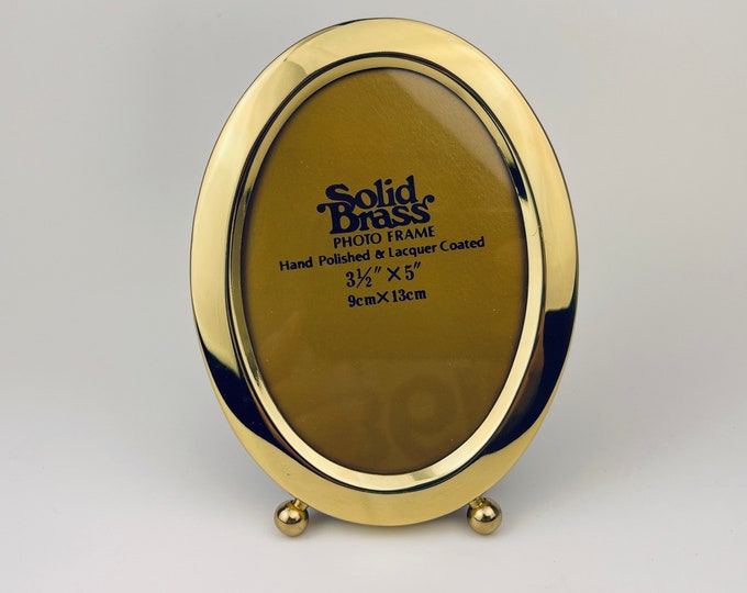 Vintage Gold Oval Picture Frame With Circular Feet 3.5 - Etsy