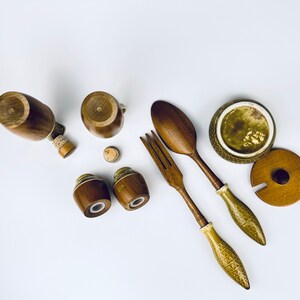Vintage Continental Condiment Table Set Oil/vinegar/salt/pepper/dip ...