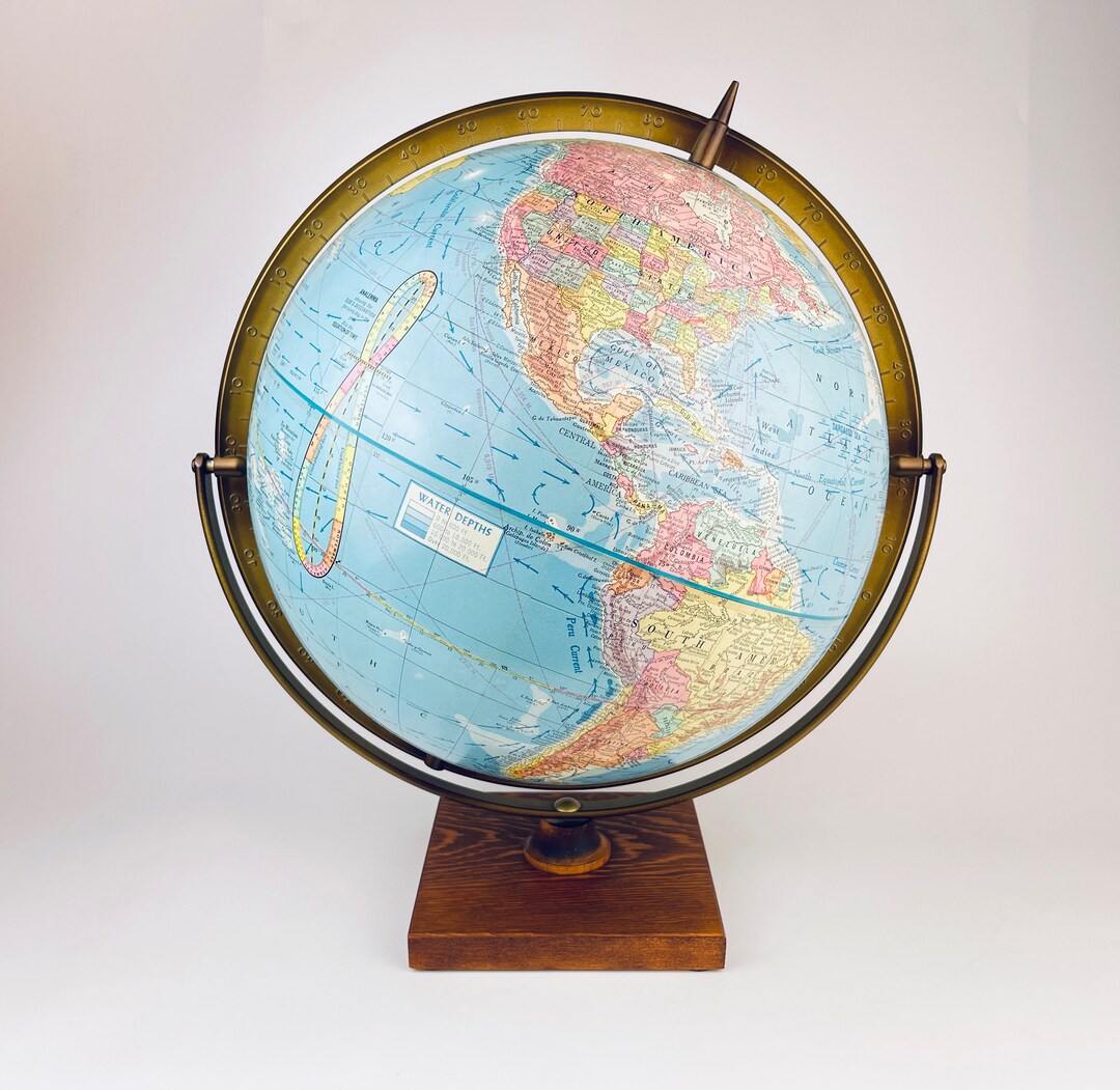 Vintage Cram's Scope-o-sphere 12 Inch World Globe no. - Etsy
