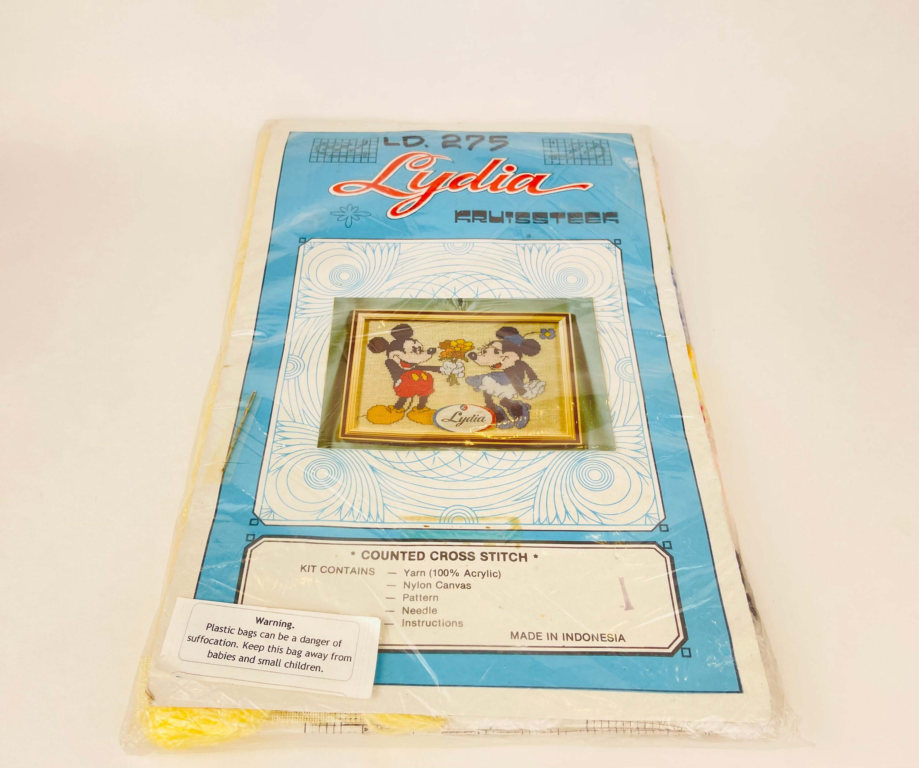 Vintage Lydia LD 275 Kruissteek Mickey Minnie Mouse | Etsy