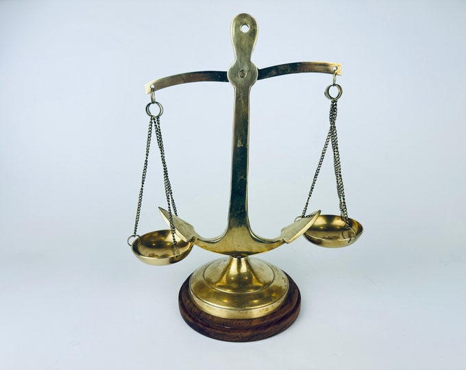 Vintage Brass Anchor Nautical Decorative Weight Scale - Attractive Aged ...
